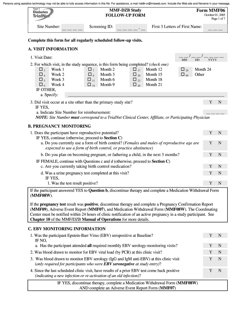 Fillable Online niddkrepository Form MMF06 - NIDDK Central Repository ...