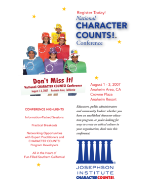 Fillable Online tcoe CHARACTER COUNTS!SM - Tulare County Office of Education - tcoe Fax Email ...