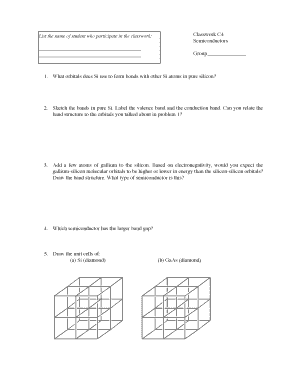Fillable Online 1. What orbitals does Si use to form bonds with other ...