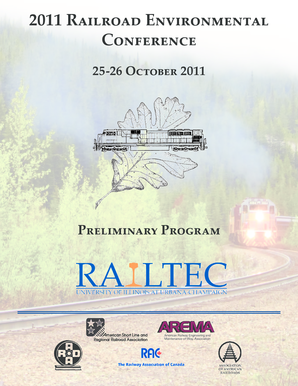 Fillable Online ict uiuc 2011 Railroad Environmental Conference ...