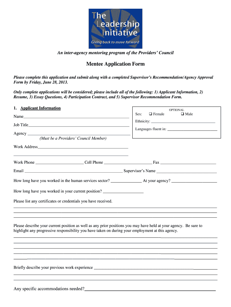 Fillable Online Mentor Teacher Training Pilot Request for Applications ...