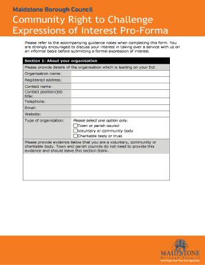 Fillable Online maidstone gov Expression of Interest Form - Maidstone Borough Council ...