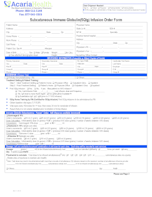 Pediatric Infusion Form - Fill Online, Printable, Fillable, Blank ...