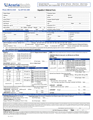 Fillable Online Hepatitis B Enrollment Form - AcariaHealth Fax Email ...