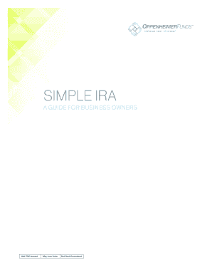 Fillable Online SIMPLE IRA Employer Guide. Portfolio Builder Dollar ...