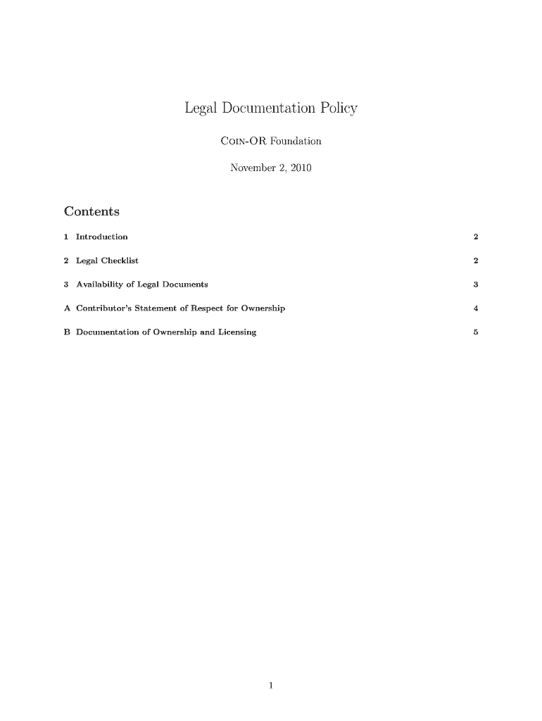 Fillable Online Legal Documentation Policy Fax Email Print - pdfFiller