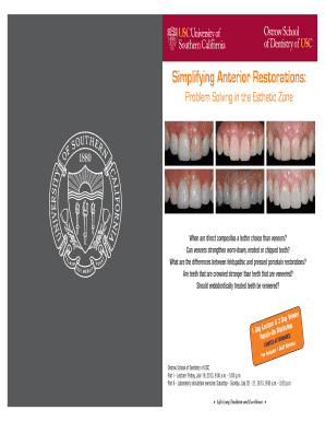 Fillable Online dent-web02 usc Simplifying Anterior Restorations ...