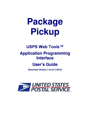 Fillable Online PDF file for Package Pickup APIs - USPS.com Fax Email ...