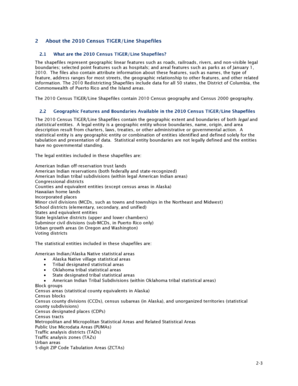 Tiger Line Shapefiles Technical Documentation - Fill Online, Printable ...