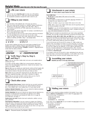 Fillable Online Helpful Hints (save time and e-file - ftb ca Fax Email ...