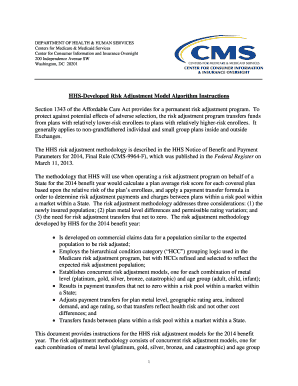 Fillable Online cms HHS-Developed Risk Adjustment Model Algorithm ...