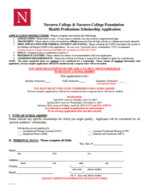 Fillable Online navarrocollege Navarro College & Navarro College ...