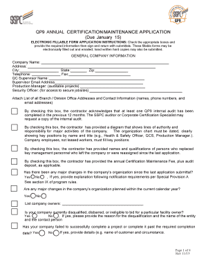 Fillable Online sspc QP9 Maintenance Application 11-13gld Fax Email ...