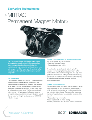 Fillable Online transport bombardier EcoActive Technologies MITRAC ...