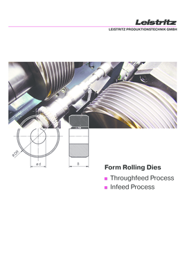 Fillable Online Form Rolling Dies Throughfeed Process Infeed Process ...