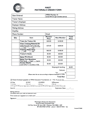 Fillable Online mastmaterialscom form Fax Email Print - pdfFiller