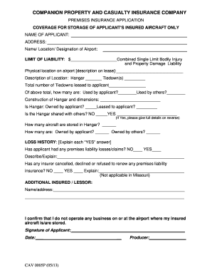 Fillable Online PampB Premises Liability bApplicationb - London ...