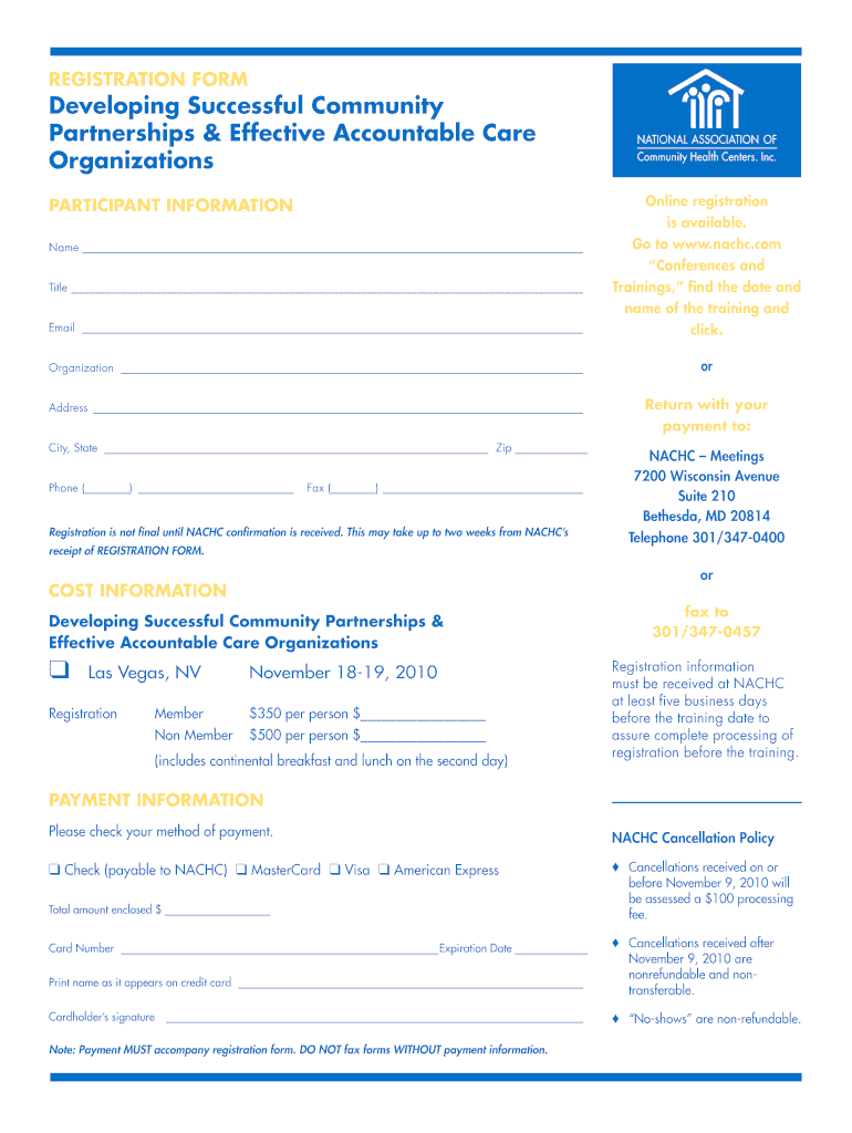 Fillable Online nachc Developing Success - nachc Fax Email Print - pdfFiller