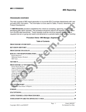 Fillable Online MIS Reporting Fax Email Print - pdfFiller