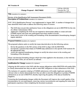 Fillable Online CP1316- Removal from BSCP536 of obligation to attach a ...