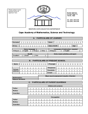 Fillable Online wced pgwc gov passport photo of - wced pgwc gov Fax ...