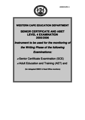 Fillable Online wced pgwc gov ANNEXURE A.PDF - wced pgwc gov Fax Email ...
