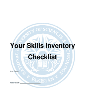 Fillable Online Your Skill Inventory Checklist Fax Email Print - pdfFiller