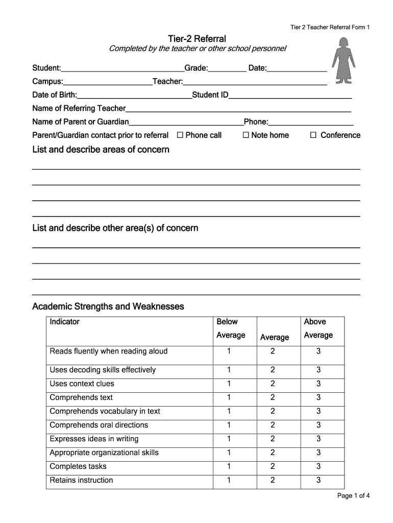 Fillable Online gccisd Tier-2 Referral Fax Email Print - pdfFiller