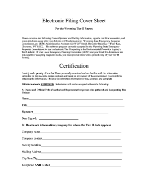 Fillable Online Electronic Filing Cover Sheet REVISED 07 - ChemForm Fax ...