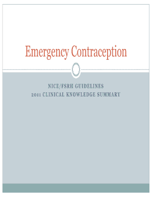Fillable Online NICE/FSRH GUIDELINES Fax Email Print - pdfFiller
