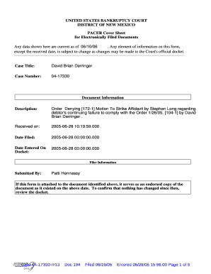 Fillable Online gpo PACER Cover Sheet Fax Email Print - pdfFiller