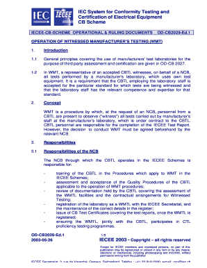 Fillable Online iecee CB Scheme Fax Email Print - pdfFiller