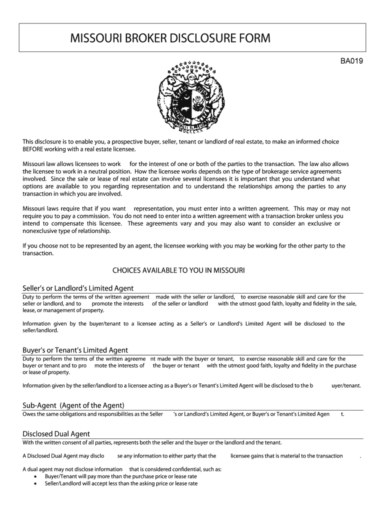 Fillable Online This disclosure is to enable you, a prospective buyer ...