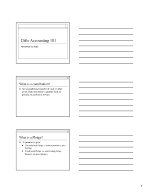 Fillable Online Gifts Accounting 101 Fax Email Print - pdfFiller