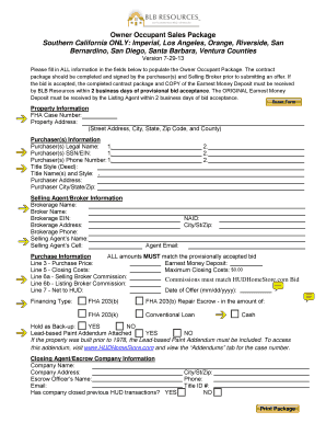 Fillable Online Owner Occupant Contract Fax Email Print - pdfFiller
