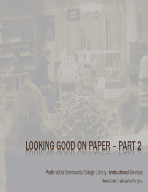 Fillable Online LOOKING GOOD ON PAPER PART 2 Fax Email Print - pdfFiller