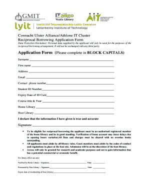 Fillable Online library gmit Application Form - GMIT Libraries ...