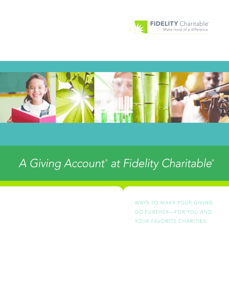 Fillable Online A Giving Account at Fidelity Charitable Fax Email Print ...