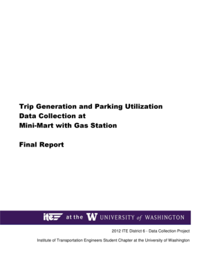 Fillable Online westernite 2010 ITE Data Collection Project Report ...