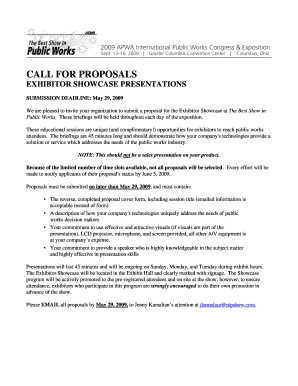 Fillable Online CALL FOR PROPOSALS-- Fax Email Print - pdfFiller