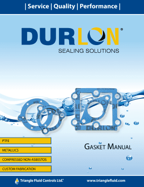 Fillable Online Durlon Gasket Manual - TTL Supply Fax Email Print - pdfFiller