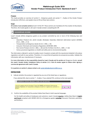 Fillable Online vendors rona Walkthrough Guide 2019 Vendor Product Introduction Form ... Fax ...