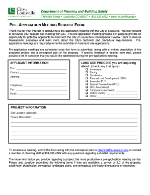 Fillable Online APPLICATION MEETING REQUEST FORM Fax Email Print ...