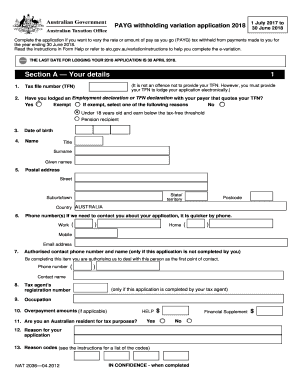 Tax Variation Form - Fill Online, Printable, Fillable, Blank | pdfFiller