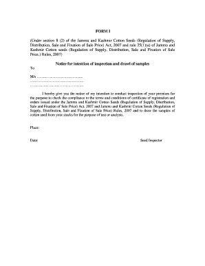 Fillable Online jk gov FORM I - jk.gov.in Fax Email Print - pdfFiller