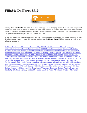 Fillable Online Fillable Da Form 5513 Fax Email Print - pdfFiller