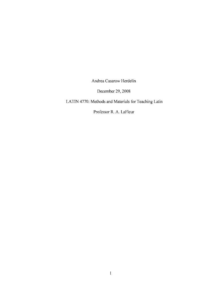 Fillable Online Andrea Casarow Herdelin - Wheelock's Latin Fax Email ...