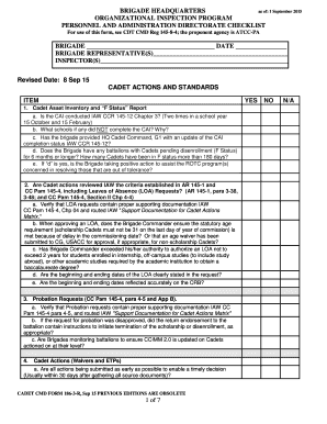 Fillable Online oip checklist 186-3-r - Cadet Command Fax Email Print ...