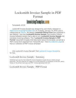 Fillable Online Sample Service Invoice Template: Using Handwriting ...
