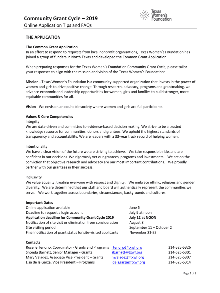 Fillable Online The Common Grant Application Fax Email Print - pdfFiller